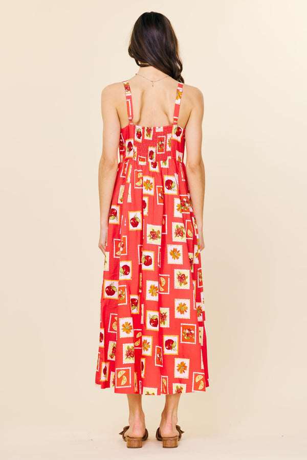 Filena Dress Red Multi - Mixo Concept Store