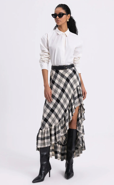 Laya Skirt Black-White - Mixo Concept Store