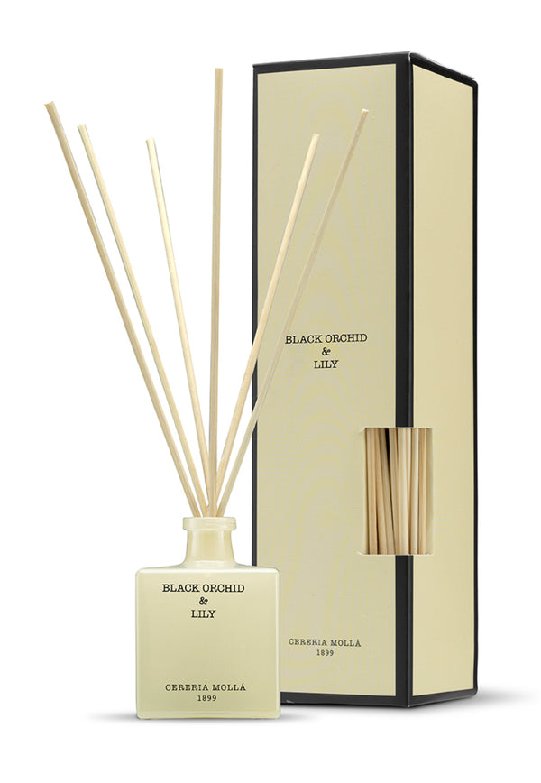 Black Orchid & Lily Ivory Premium Reed Diffuser - Mixo Concept Store