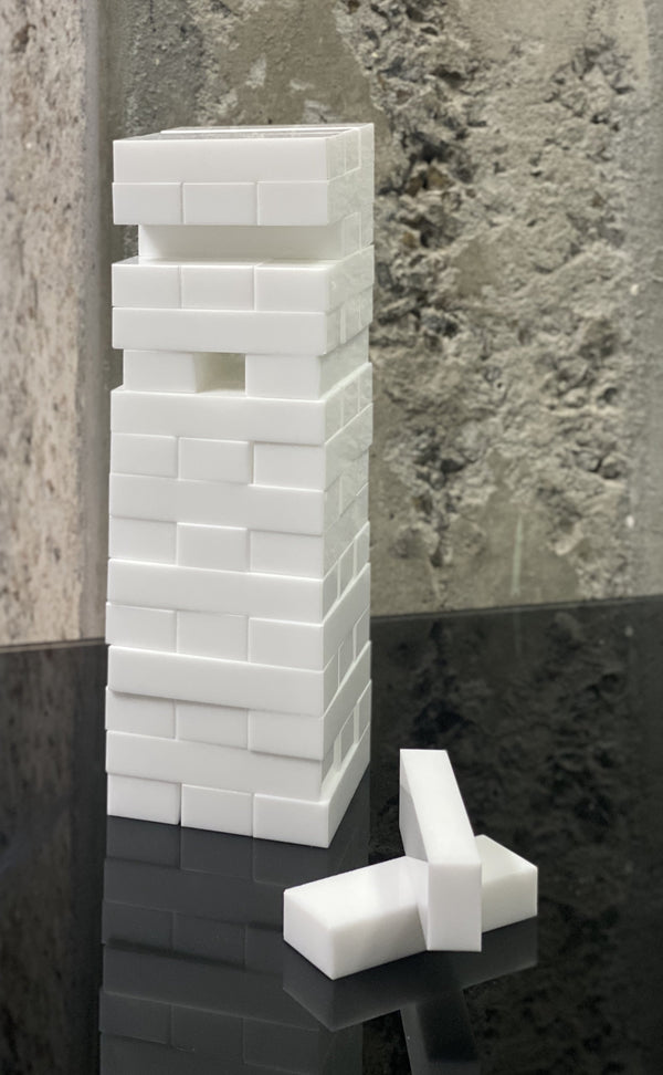 Acrylic Jenga - White - Mixo Concept Store